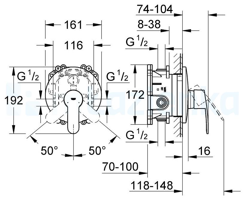 Zestaw Grohe 35501000 + Grohe 27057000 + Grohe 19507002 + Grohe ...