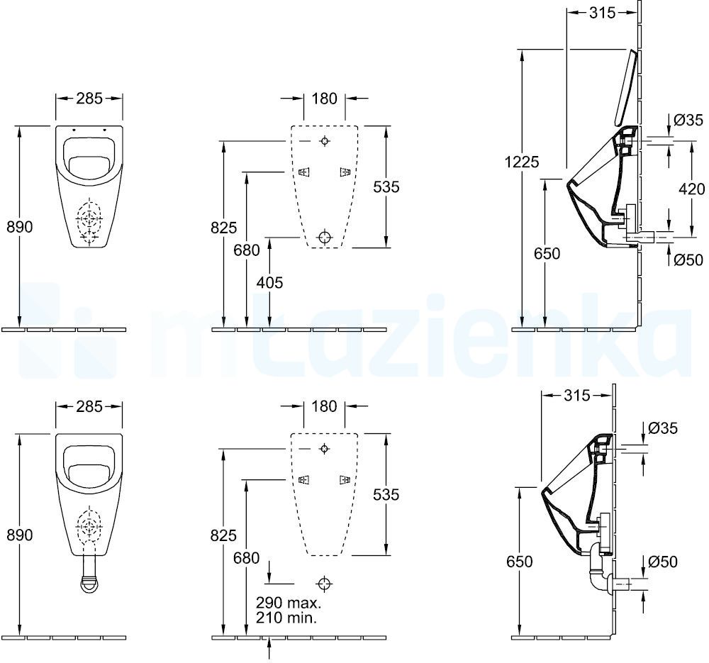 Pisuar 75130001 Villeroy & Boch Subway | Sklep internetowy mŁazienka ...